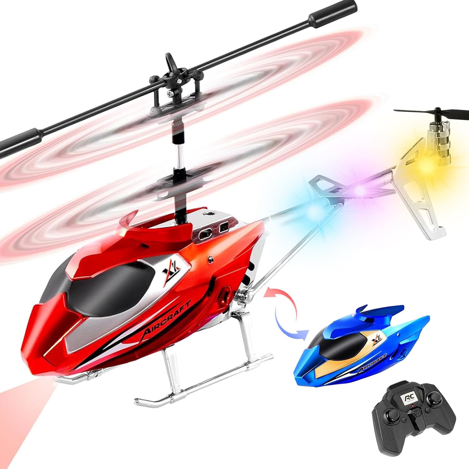 Helicóptero Teledirigido para Niños Doble Cabeza: Diversión Aérea Sin ...