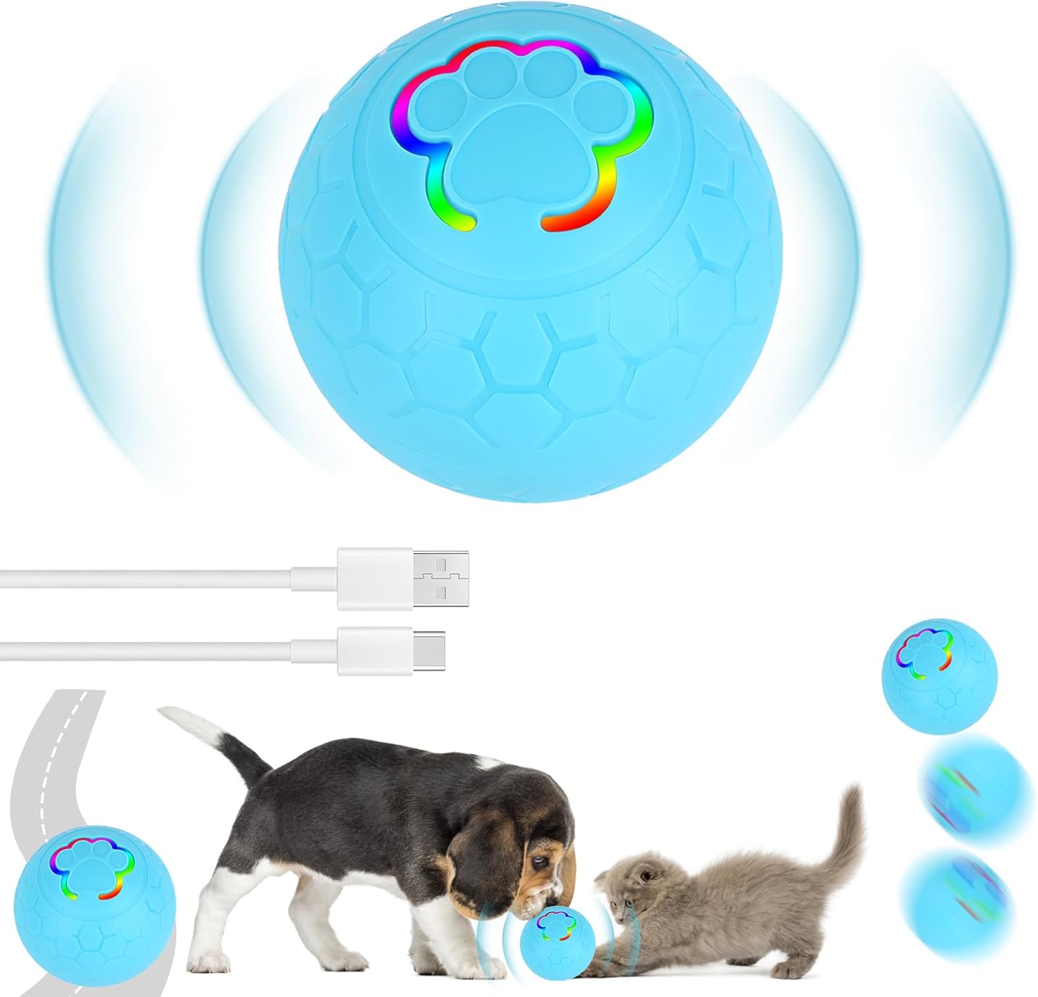 Pelota Interactiva para Perros: ¡Diversión sin fin con la Bola Rodante ...